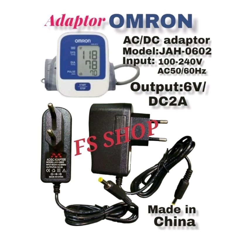 Jual adaptor tensimeter Omron cocok untuk semua tipe tensimeter Omron | Shopee Indonesia