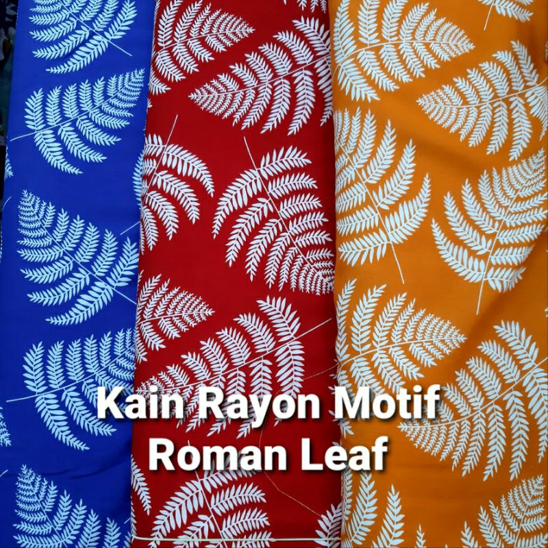 Jual Kain Rayon Motif Roman Leafs (Harga per 0,5m) | Shopee Indonesia