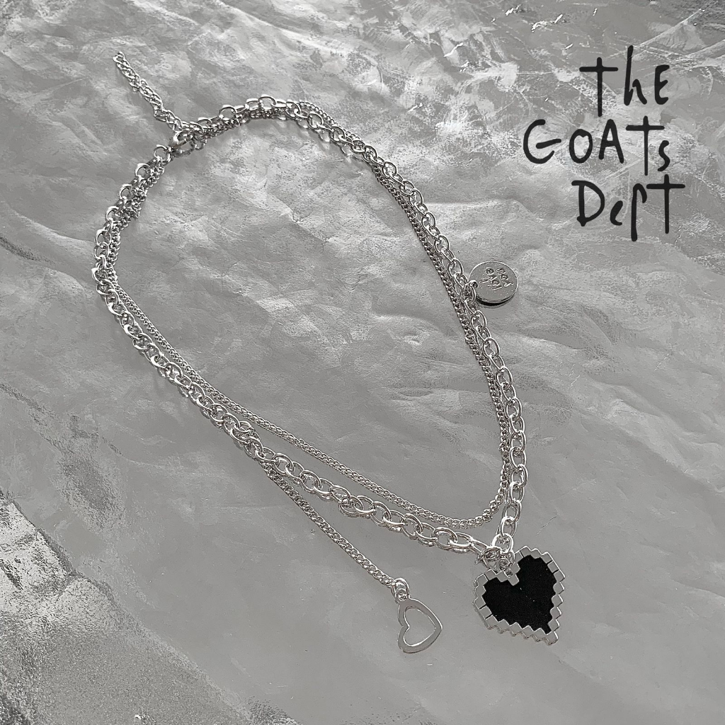 Jual The Goats Dept - Black Monochrome Heart Shape Necklace Original ...
