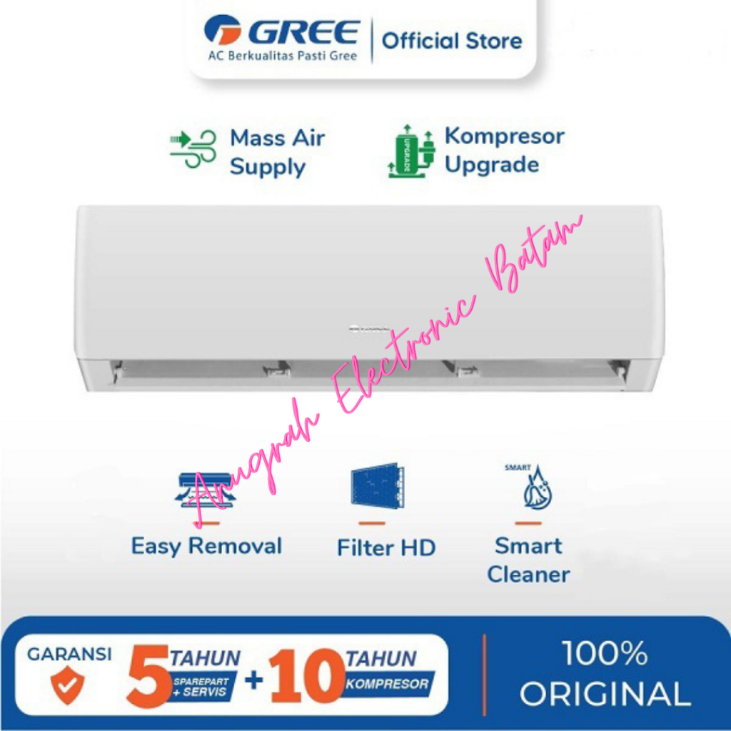 Jual GREE Air Conditioner AC Split Standar 1,5 PK GWC-12MOO5A BATAM ...