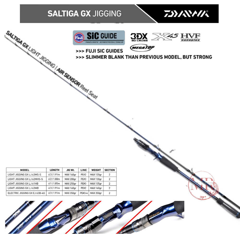 Jual Joran Daiwa Saltiga GX LJ 2023 | Laut | Spinning | Overhead | Jigging | Kuat | Fuji SIC ...