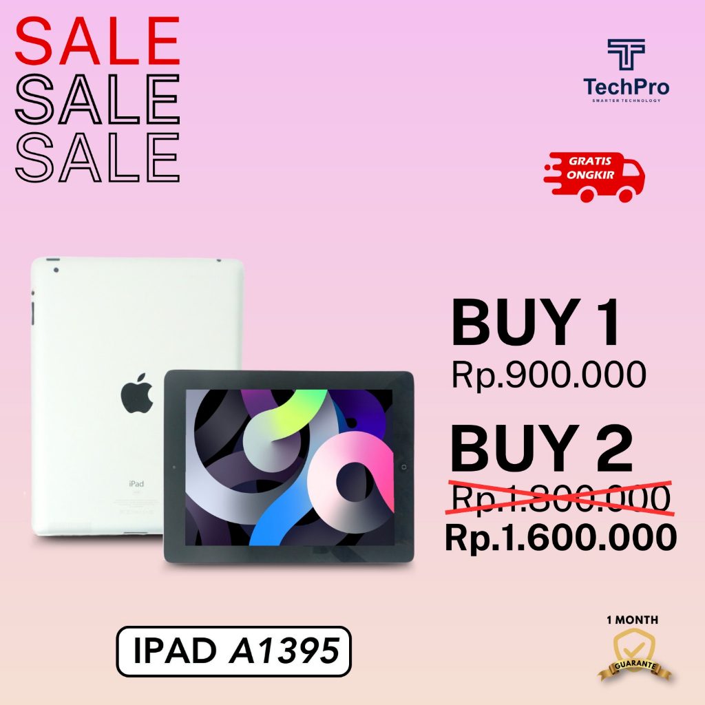 Jual PROMO HEMAT BUY 1 GET 1 IPAD APPLE ORIGINAL 16 GB / Layar 9,7 inch Murah Bangattttt ...