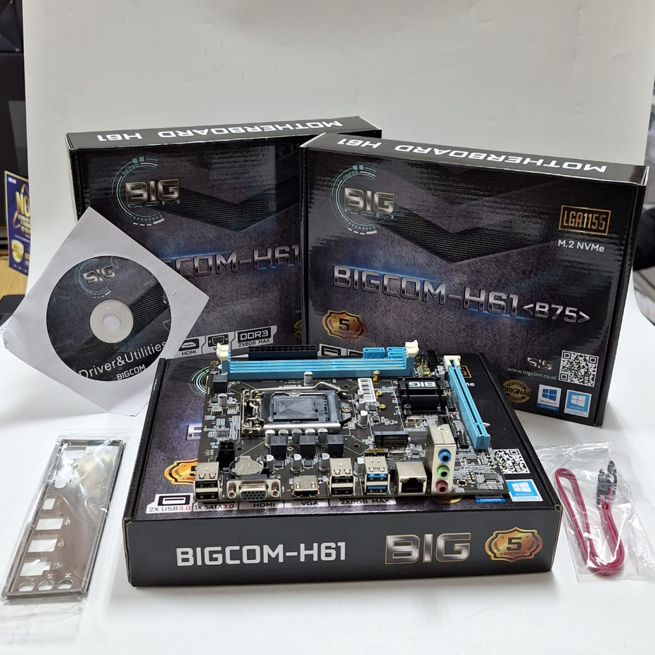Jual MOTHERBOARD BIGCOM H-61 LGA1155 NVME GARANSI 3 TAHUN | Shopee Indonesia