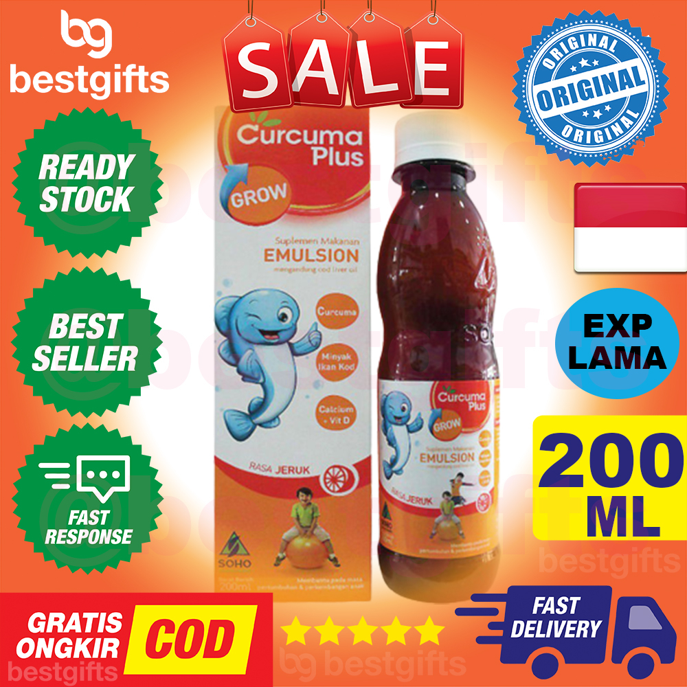 Jual CURCUMA PLUS GROW EMULSION MENGANDUNG COD LIVER OIL SUPLEMEN ...