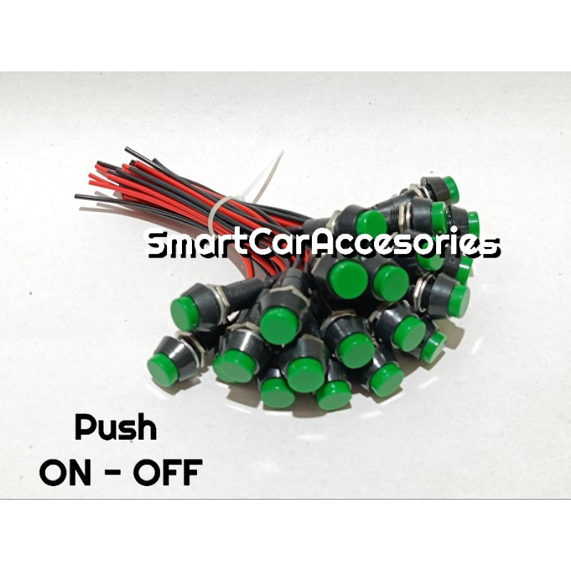 Jual Switch saklar tombol push tekan on off lampu universal motor mobil ...