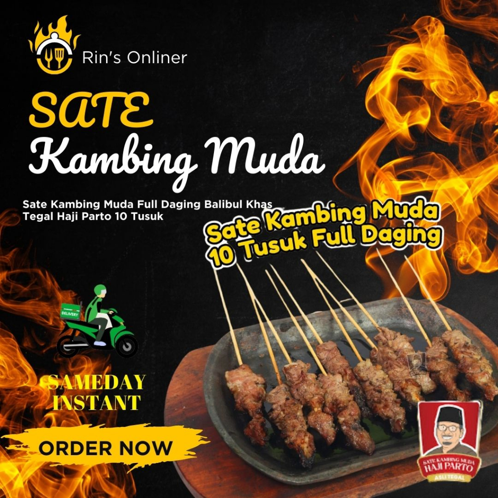 Jual Sate Kambing Muda Full Daging Balibul Khas Tegal Haji Parto 5 or ...