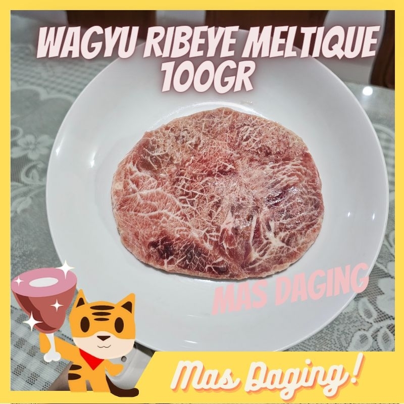 Jual Wagyu Ribeye Meltique Beef Steak Daging Sapi Premium 100g | Shopee ...