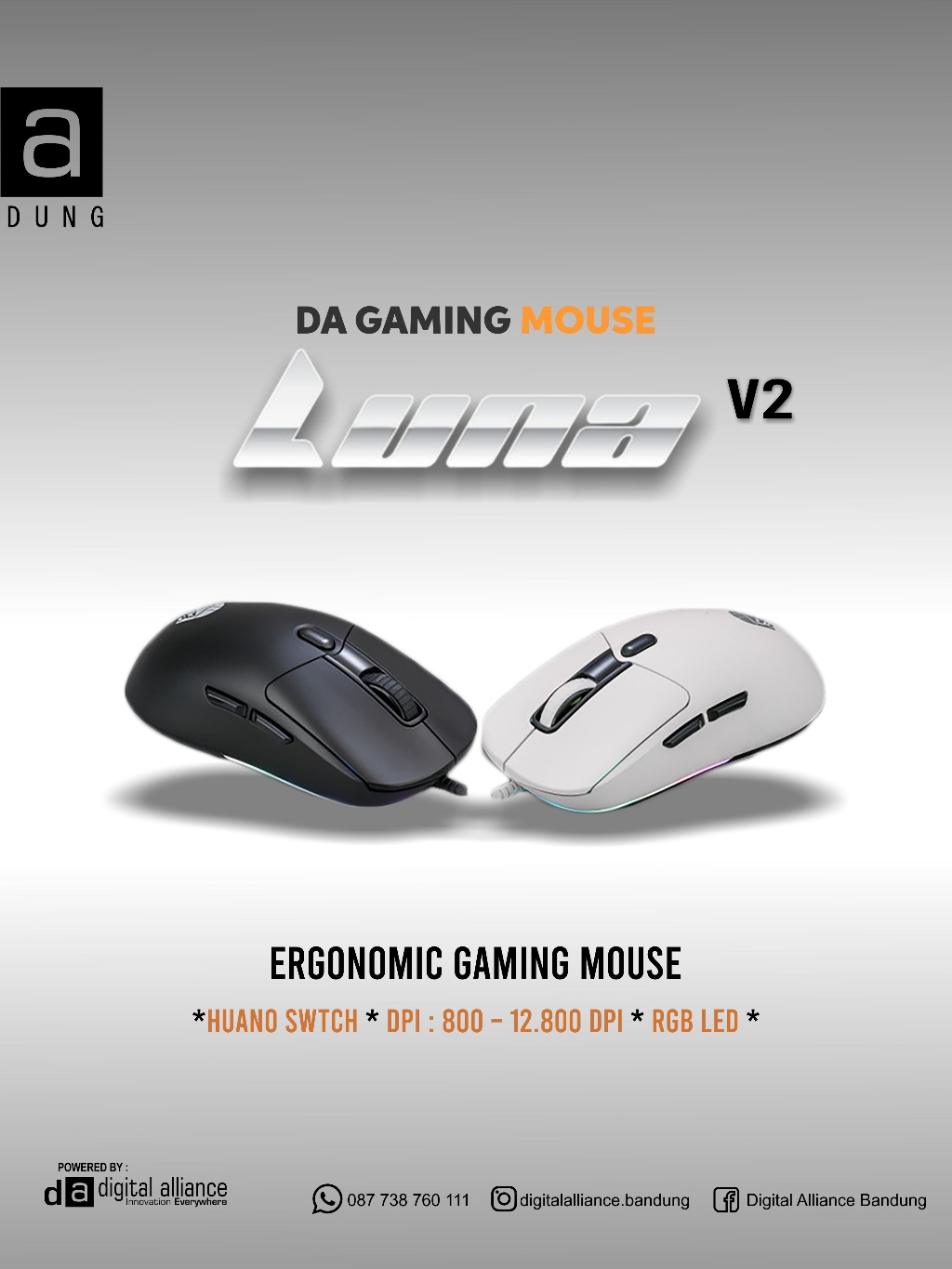 Jual Digital Alliance Luna Mouse Gaming V2 | Shopee Indonesia