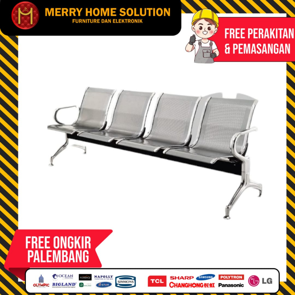 Jual kursi tunggu besi frontline pc f 01 / kursi tunggu teras besi ...