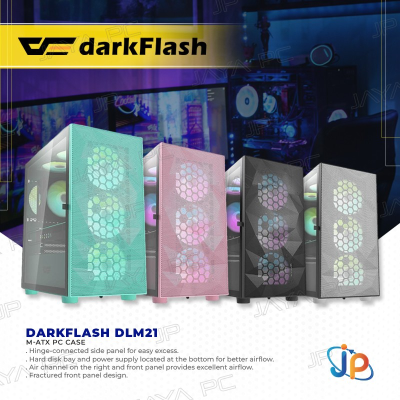 Jual darkFlash DLM21 M-ATX PC CPU Case - Tempered Glass Casing | Shopee ...