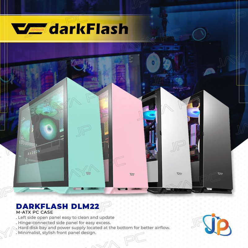 Jual darkFlash DLM22 M-ATX PC CPU Case - Tempered Glass Casing | Shopee ...