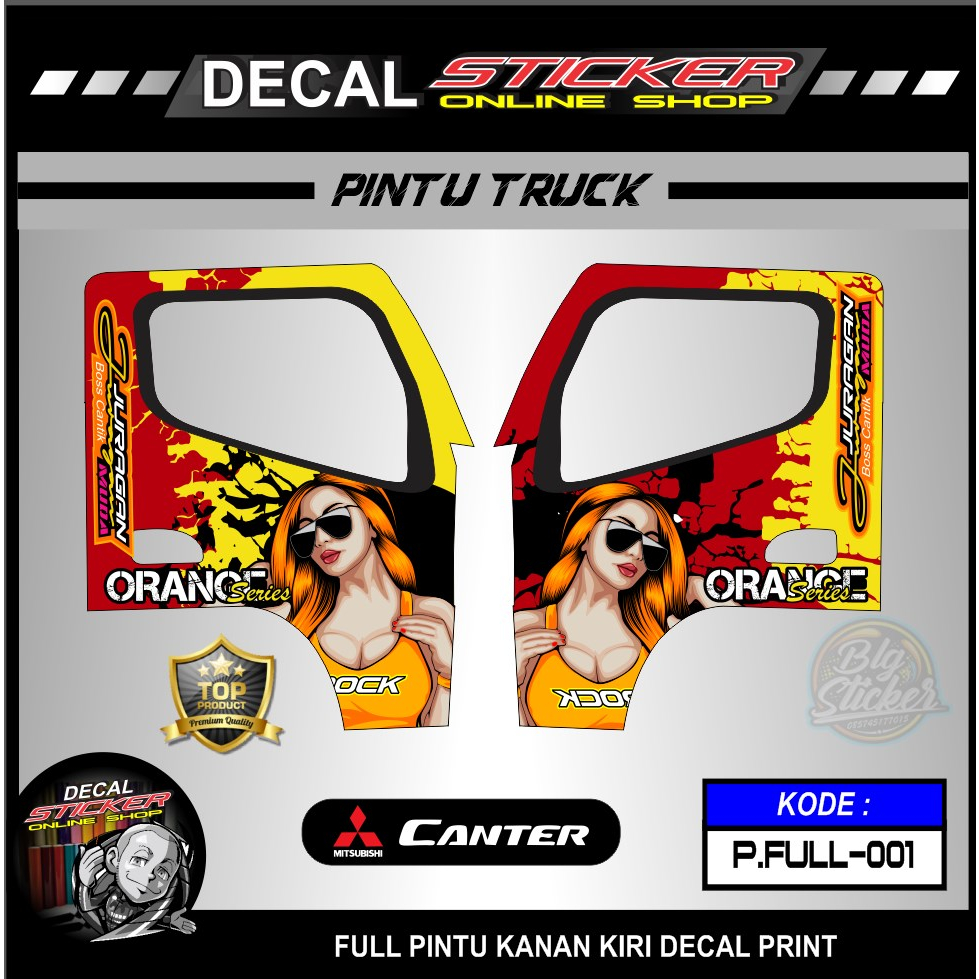 Jual Stiker Pintu Kabin Truk/Canter Stiker Variasi Pintu Mobil canter ...