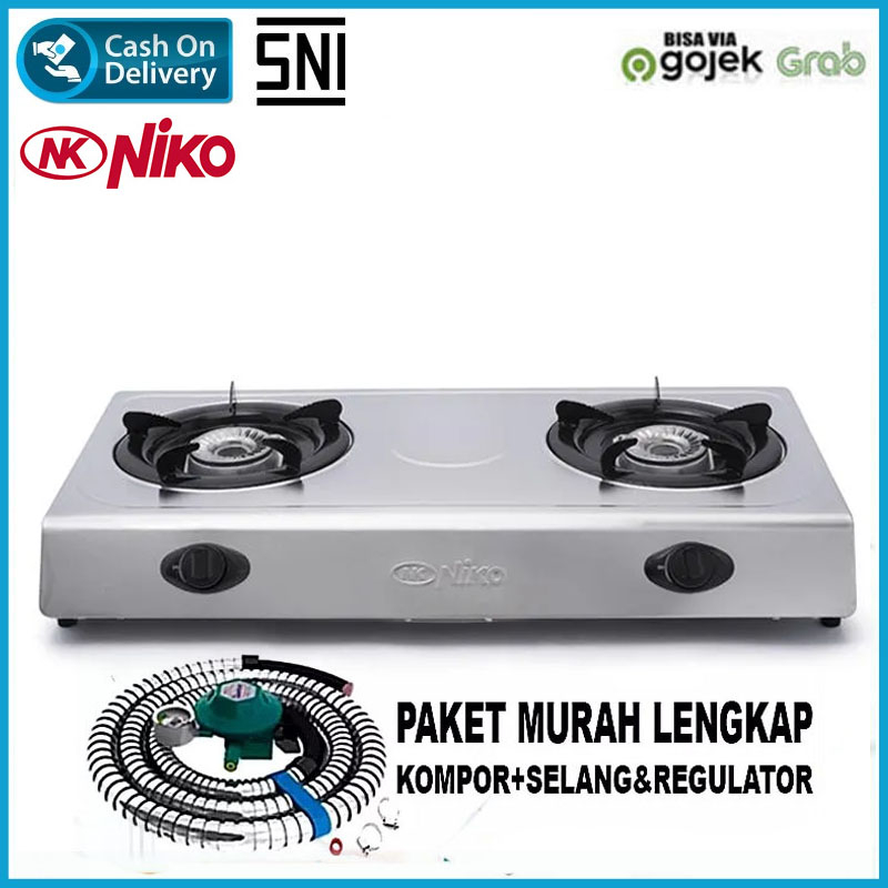 Jual Niko Kompor Gas 2 Tungku Stainless Anti Karat NK-777 | Shopee ...