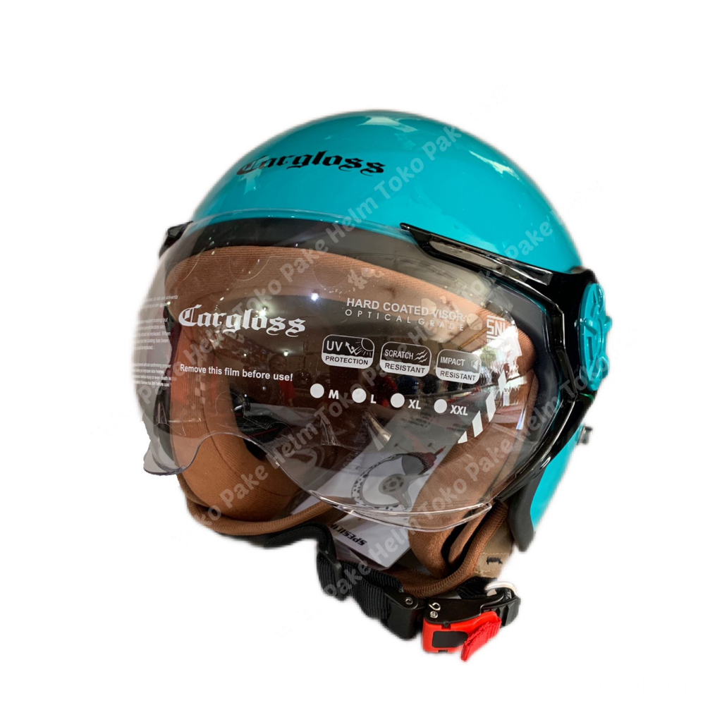 Jual Helm cargloss hijab retro original cyan | Shopee Indonesia