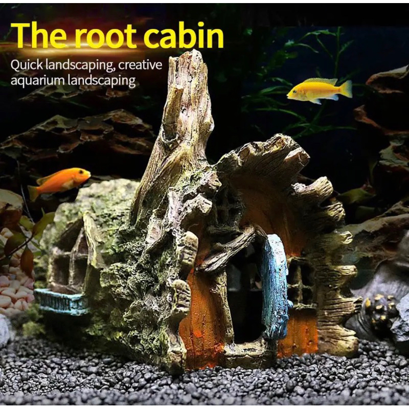 Jual Hiasan Dekorasi Akuarium Root Cabin Aquarium Rumah Ikan Aquaspace ...