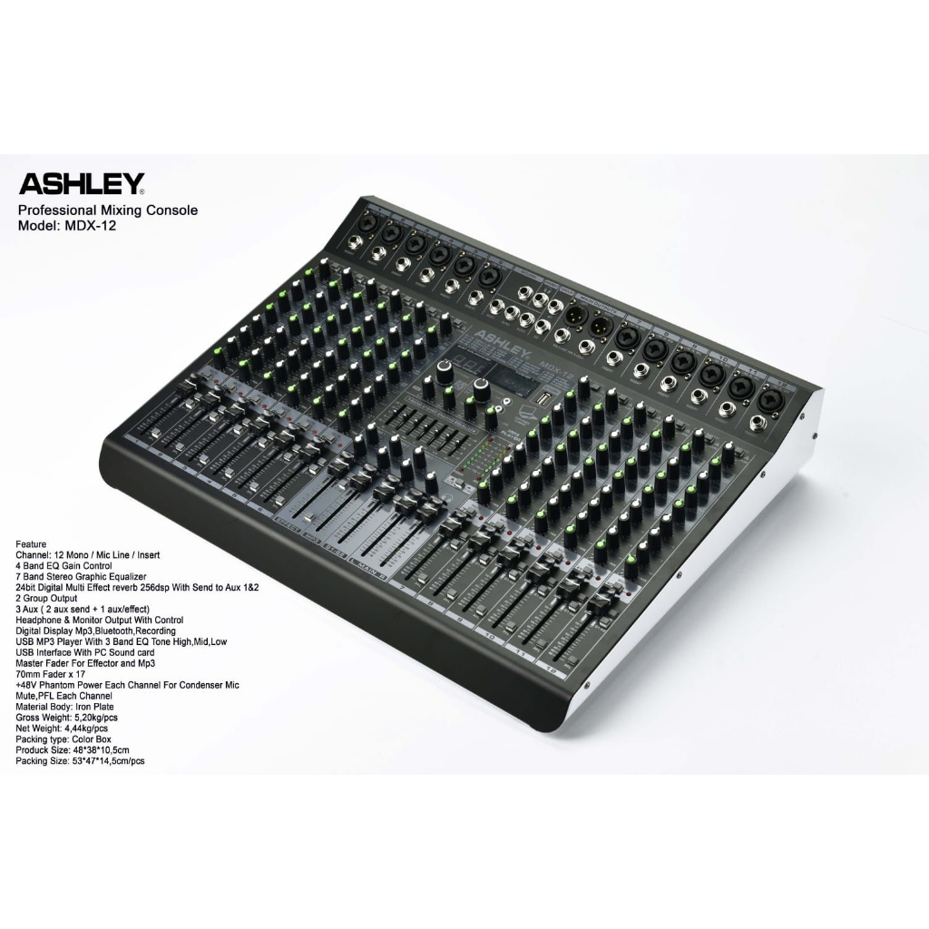 Jual Mixer Audio 12 Channel Ashley MDX 12 / MDX12 New Model ORIGINAL ...