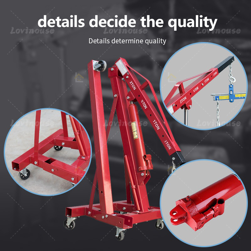 Jual Heavy Duty Hydraulic Engine Crane 2 TON 2T Jack Engine Crane ...