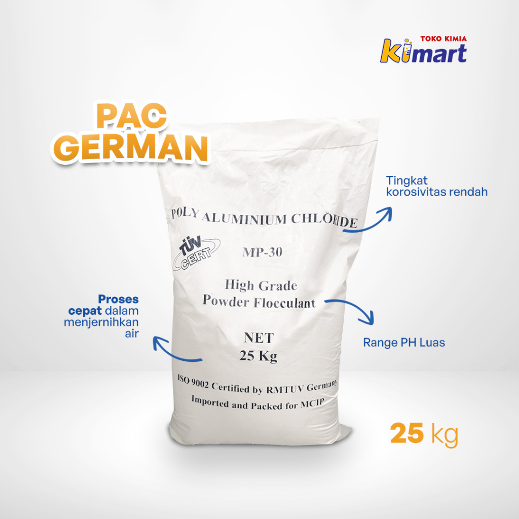 Jual PAC Jerman Poly Aluminium Chloride (MP-30) Kemasan 25kg Penjernih ...