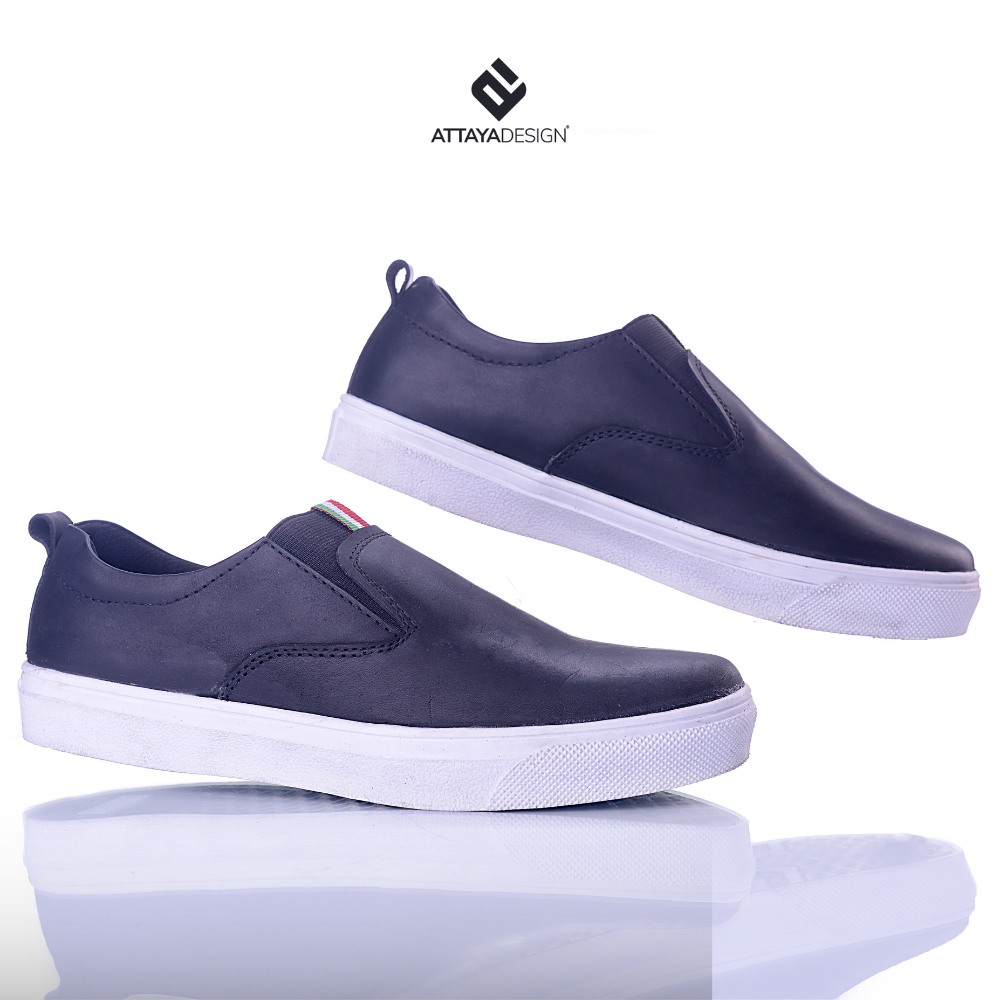 Jual ATTAYA DESIGN Sepatu Pria Sneakers Slip On Kulit Asli Original ...