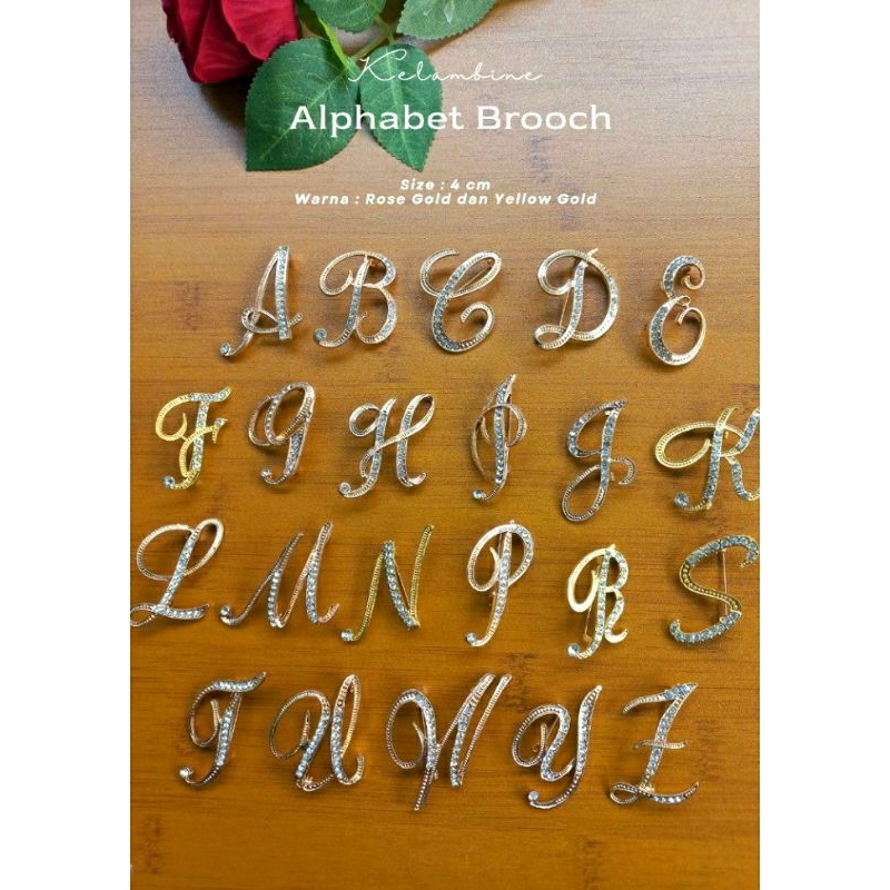 Jual Alphabet Brooch Bross Huruf Alphabet | Shopee Indonesia