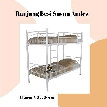 Jual Ranjang Susun Tingkat Besi Andez Putih 90 x 200 divan besi jogja ...