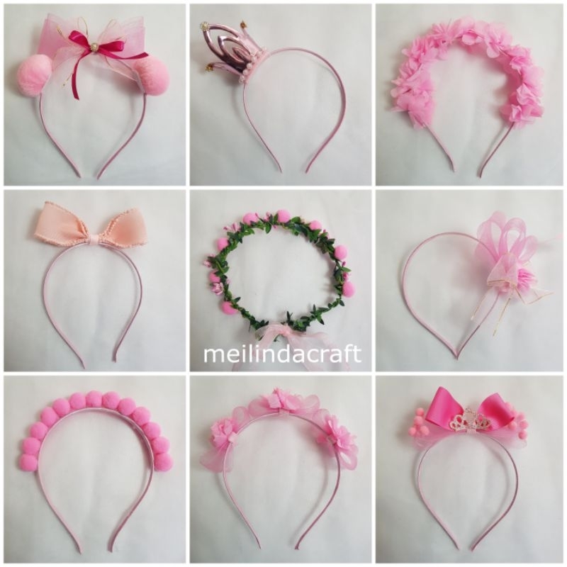 Jual BANDO BARBIE PINK SERIES aksesoris berbi viral headpiece pesta ...
