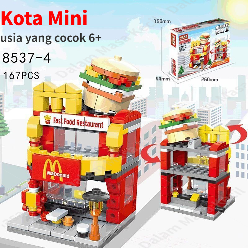 Jual Ready Mainan Blok Mainan Edukasi Seri Toko Burger Model Mainan ...