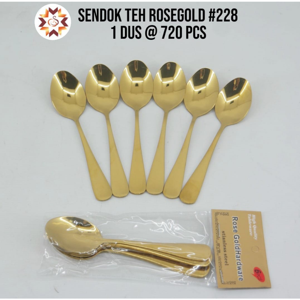 Jual Sendok Teh Emas Tebal/ Sendok Korea Teh Kopi Kecil Stainless Steel ...