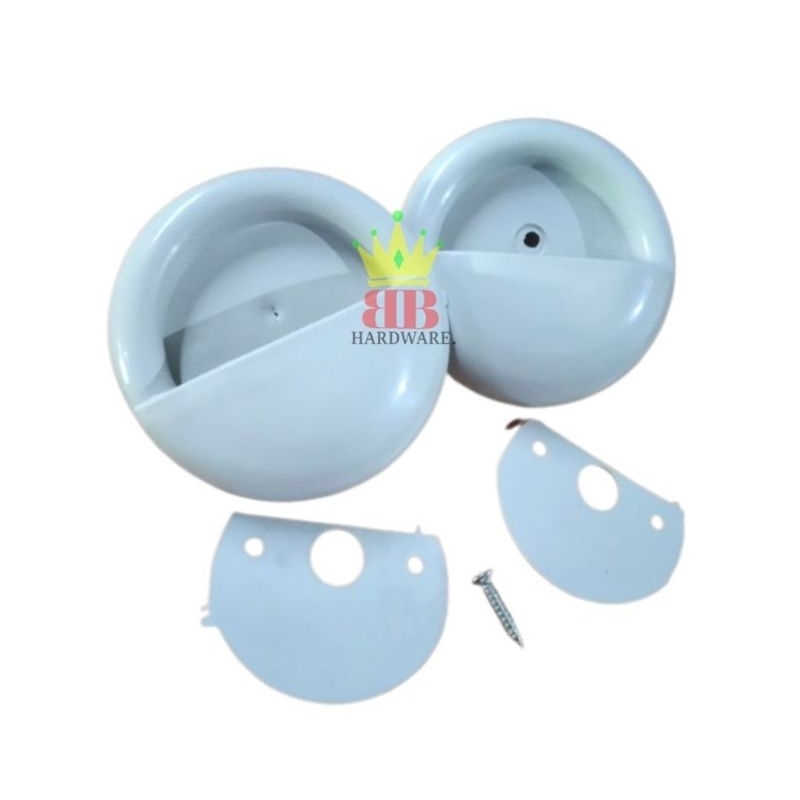 Jual HANDLE BULAT PVC PUTIH / HANDLE PINTU PVC BULAT | Shopee Indonesia