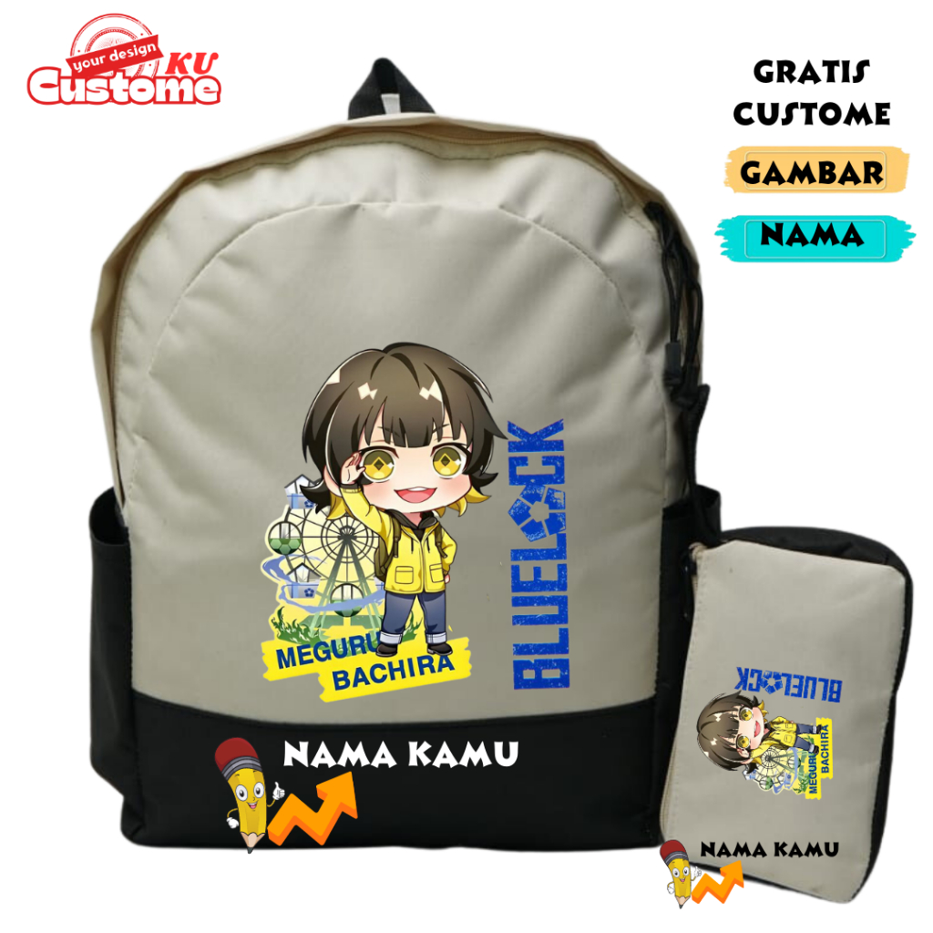Jual Tas Ransel Sekolah Anak TK SD BLUELOCK MEGURU BACHIRA / Tas ...