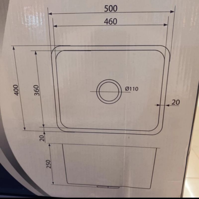 Jual Kitchen Sink Undermount Volk 5040 Ukuran 50x40 Stainless | Shopee ...