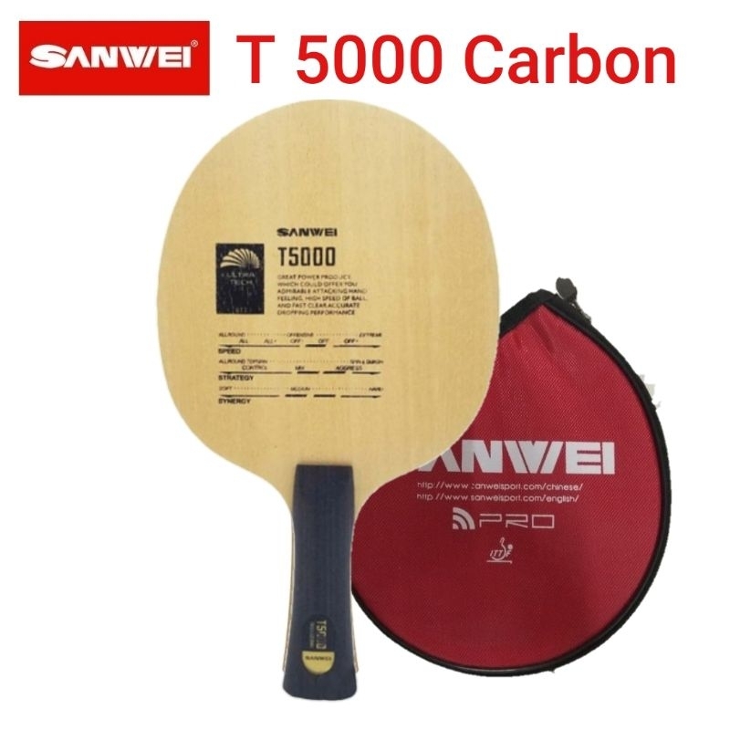 Jual KAYU BAT PINGPONG SANWEI T5000 CARBON | Shopee Indonesia
