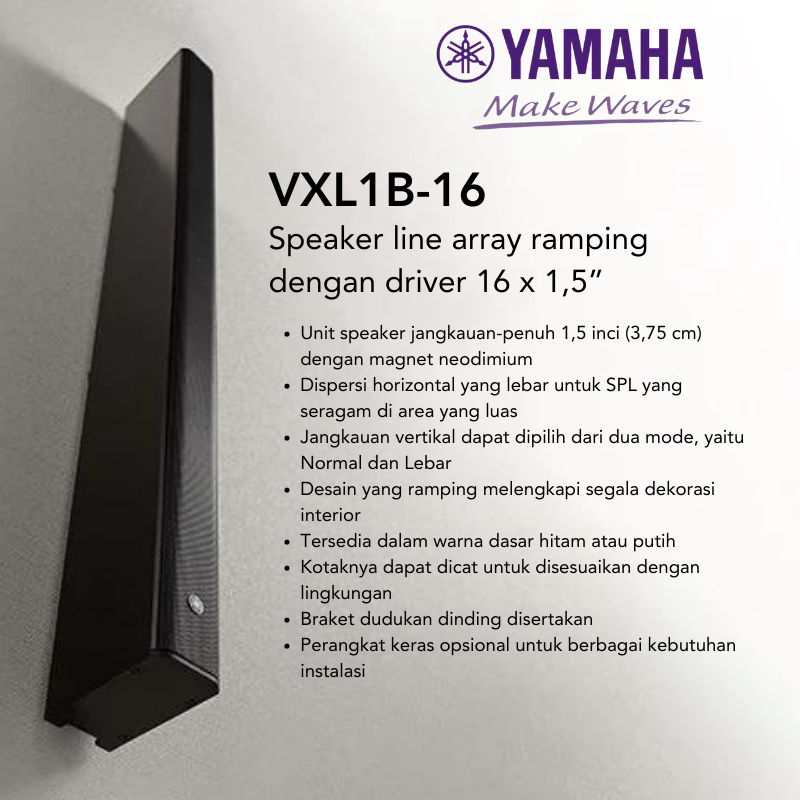 Jual YAMAHA VXL1B-16 / VXL1W-16 LINE ARRAY SPEAKER DRIVER 16 x 1,5 ...