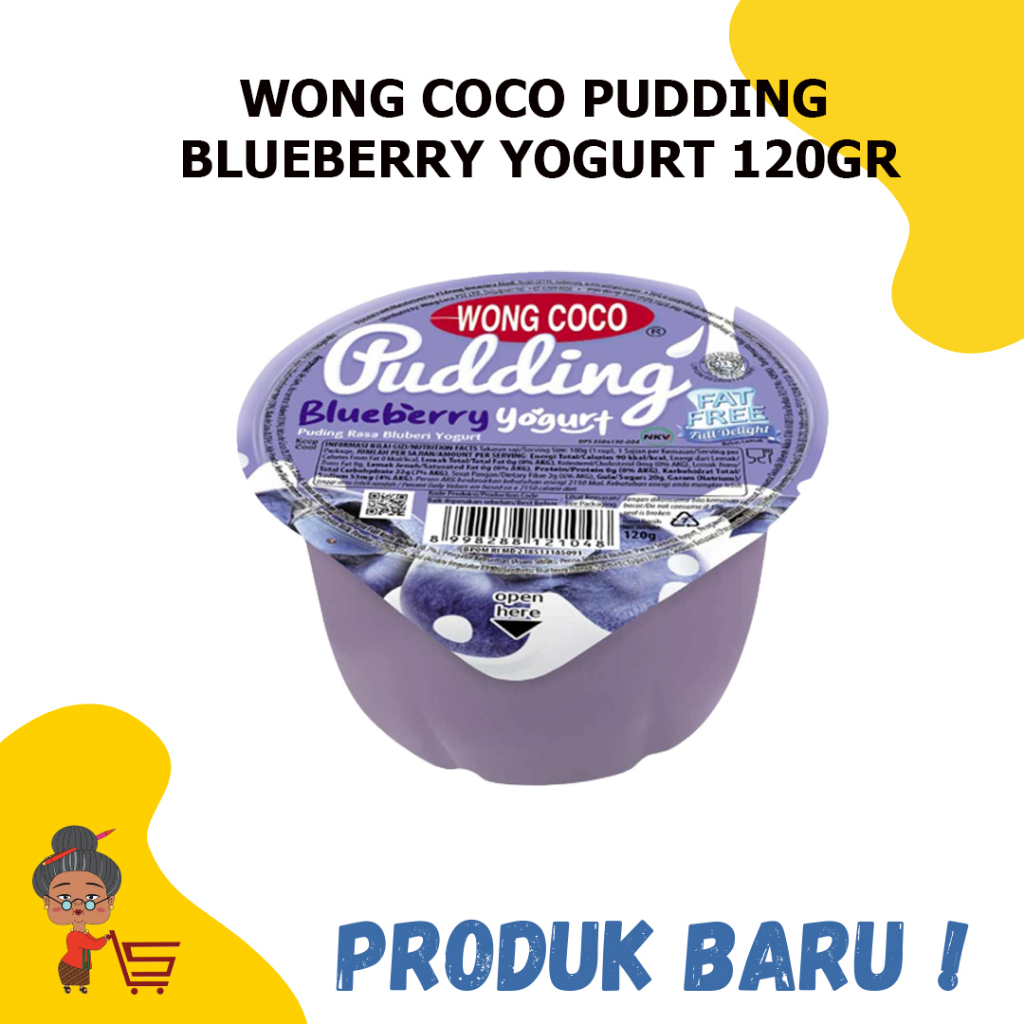 Jual WONG COCO PUDDING BLUEBERRY YOGURT 120GR / WONG COCO PUDDING ...