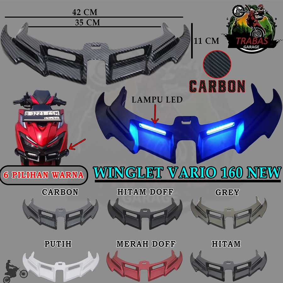 Jual WINGLET VARIO 160 ABS CBS NEW LAMPU LED WINGLED HONDA V160 OLD NEW ...
