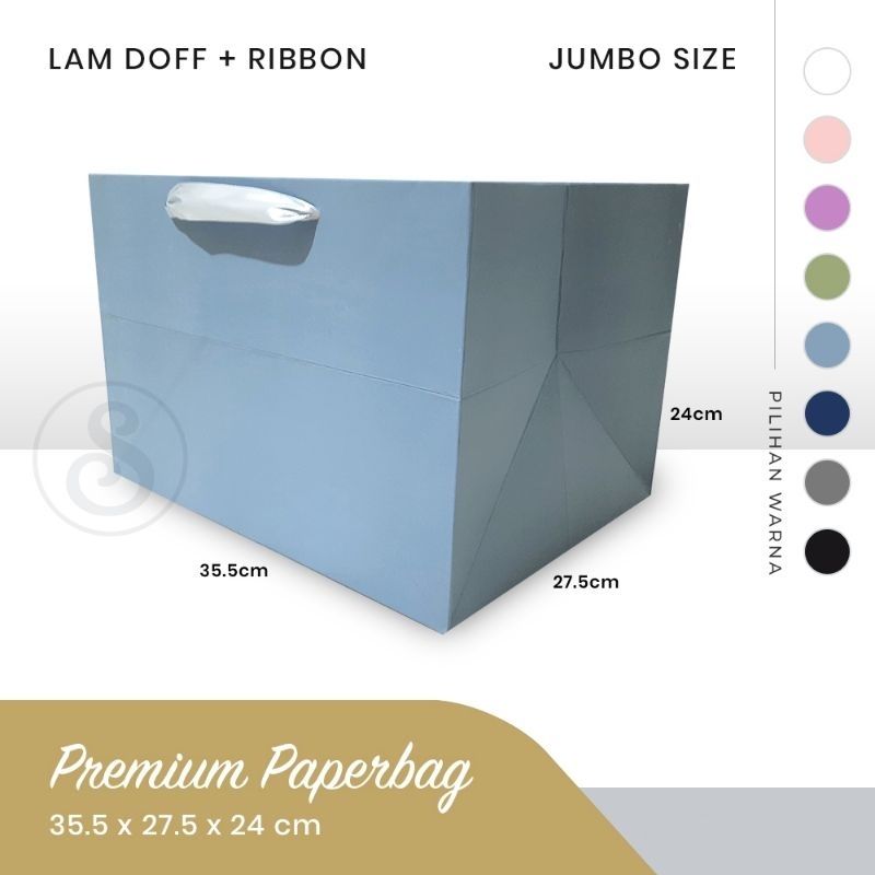 Jual Premium Paperbag CAKE - JUMBO 2 uk. P35.5 x L27.5 x T24 cm | Shopee Indonesia