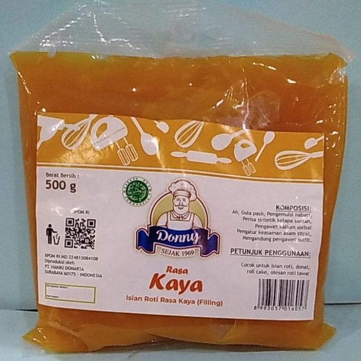 Jual [P] Donny Rasa Kaya 500gr Selai Isian Roti Rasa Sarikaya Filling ...