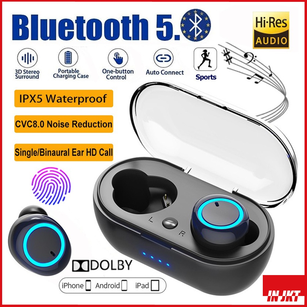Jual IN JKT Y50 TWS Earphone Bluetooth Wireless Headset HIFI Stereo ...