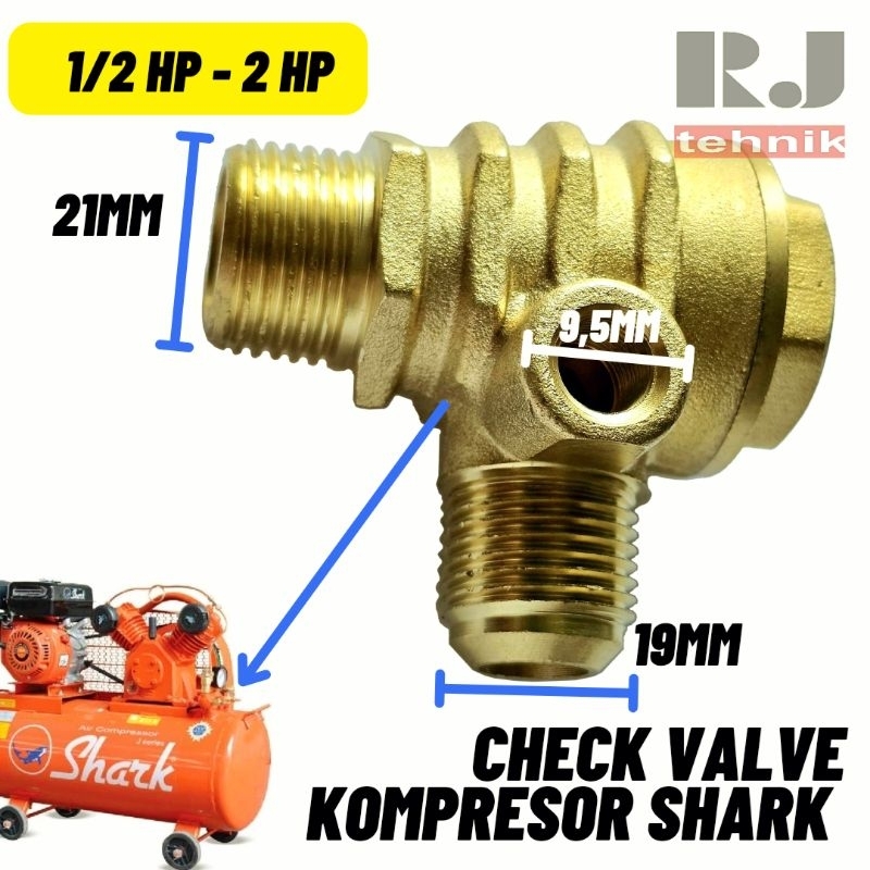 Jual Nepel Check Valve Kompresor Shark Kuningan 1/2 HP - 2 HP | Shopee ...
