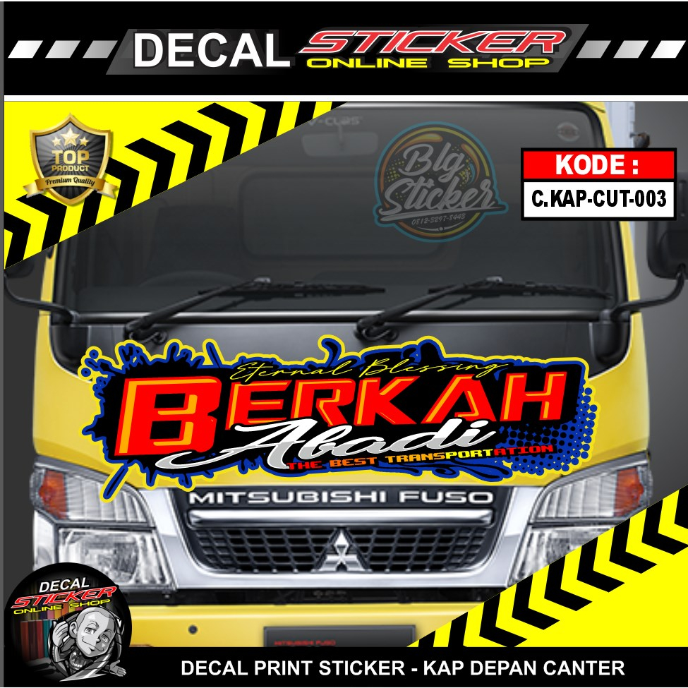 Jual STIKER KAP DEPAN CANTER TRUCK DECAL PRINT STICKER | Shopee Indonesia