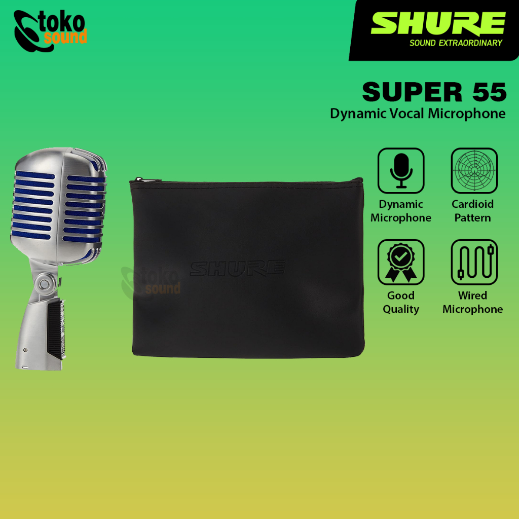 Jual Shure Super 55 - Deluxe Vocal Microphone Original | Shopee Indonesia