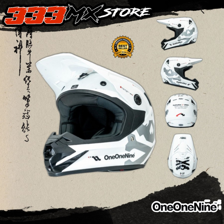Jual HELM ONEONENINE X ORCA TH9 REAPERS MARK II WHITE GLOSS ORIGINAL ...