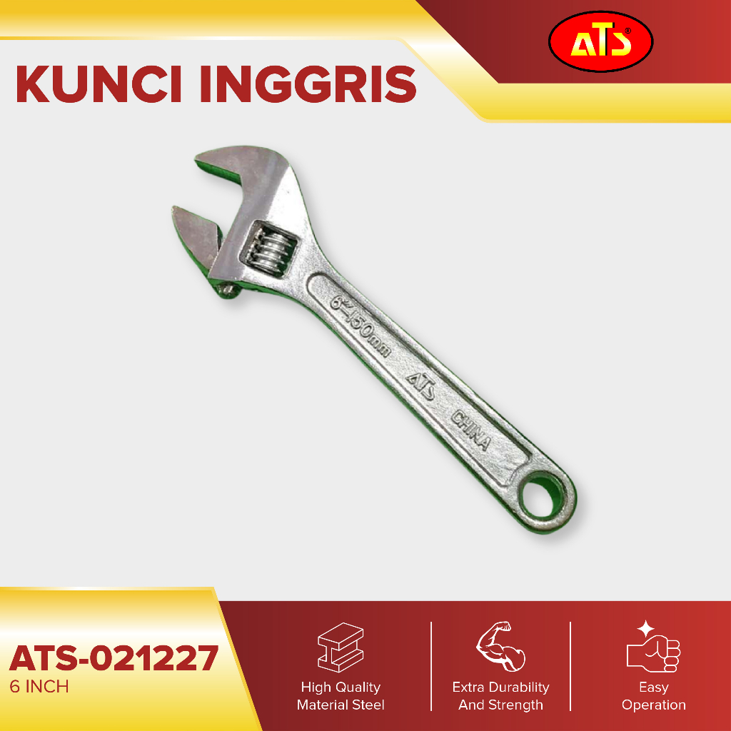 Jual ATS Kunci Inggris 6 Inch -Adjustable Wrench 6 Inch | Shopee Indonesia