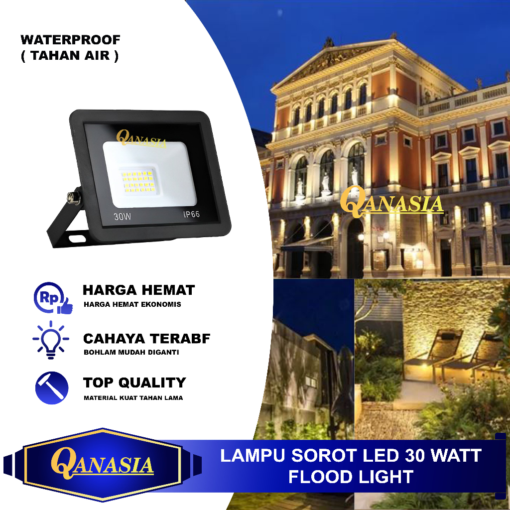 Jual Lampu Sorot LED 30W Flood Light Tembak Outdoor 30 Watt | Shopee Indonesia