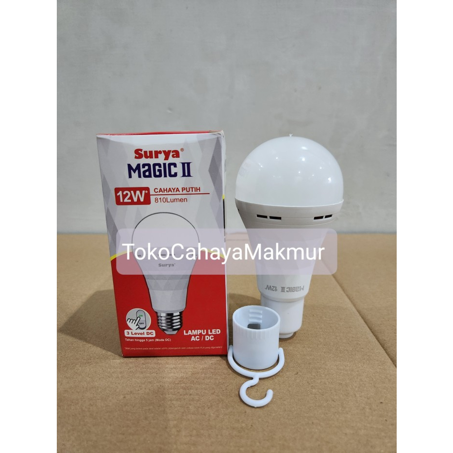 Jual Lampu Emergency LED Buld Surya Magic II 12w 12watt Cahaya Putih / Lampu Otomatis Darurat ...