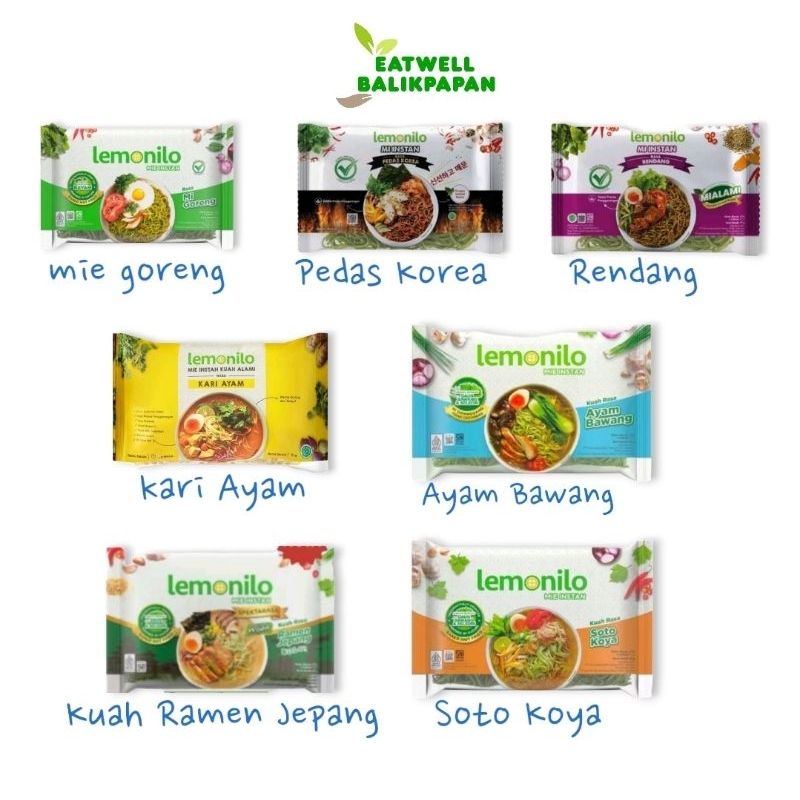 Jual LEMONILO MIE INSTAN RASA MIE GORENG / KARI AYAM / AYAM BAWANG ...