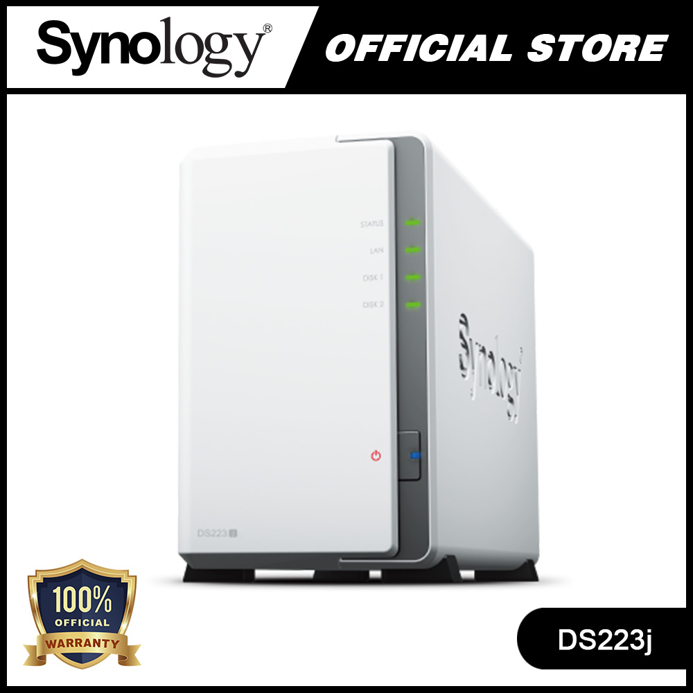 Jual Synology DS223j Diskstation 2-Bay NAS 4-core, 1GB DDR4 | Shopee ...