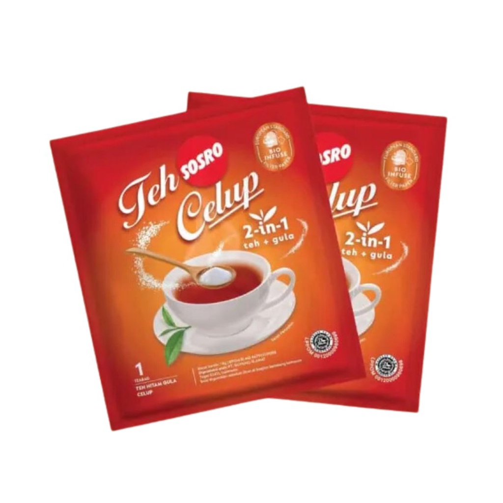 Jual NUZ - Teh sosro celup 2in1 / teh + gula 1 sachet | Shopee Indonesia
