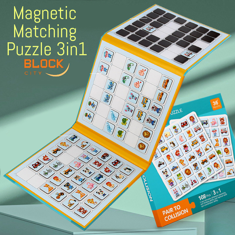 Jual Block City Magnet Matching puzzle 3in1 Buku 3D Magnetic Puzzle ...