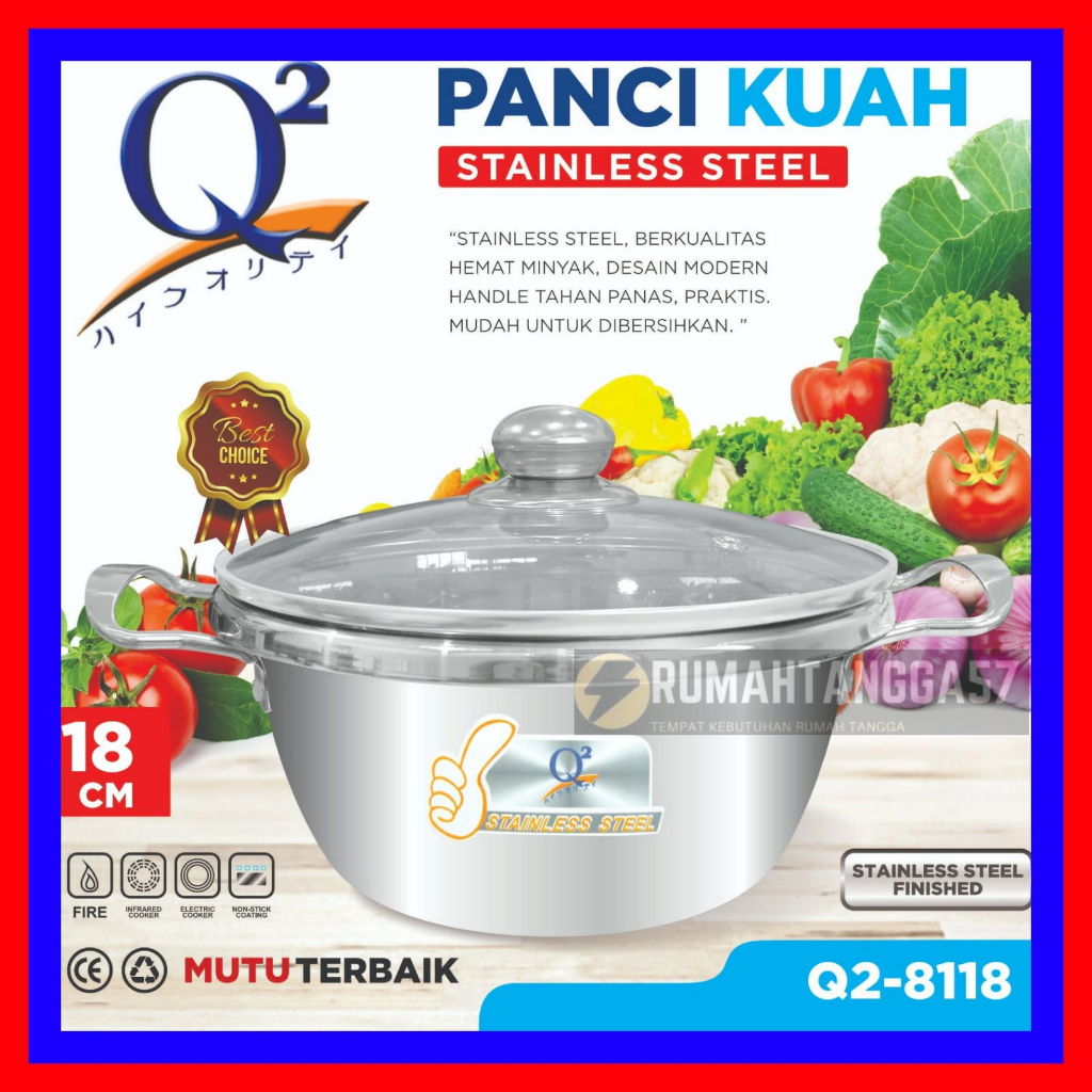 Jual PANCI KUAH Q2 8118 / PANCI KUAH STAINLESS STEEL Q2 8118 / TUTUP ...